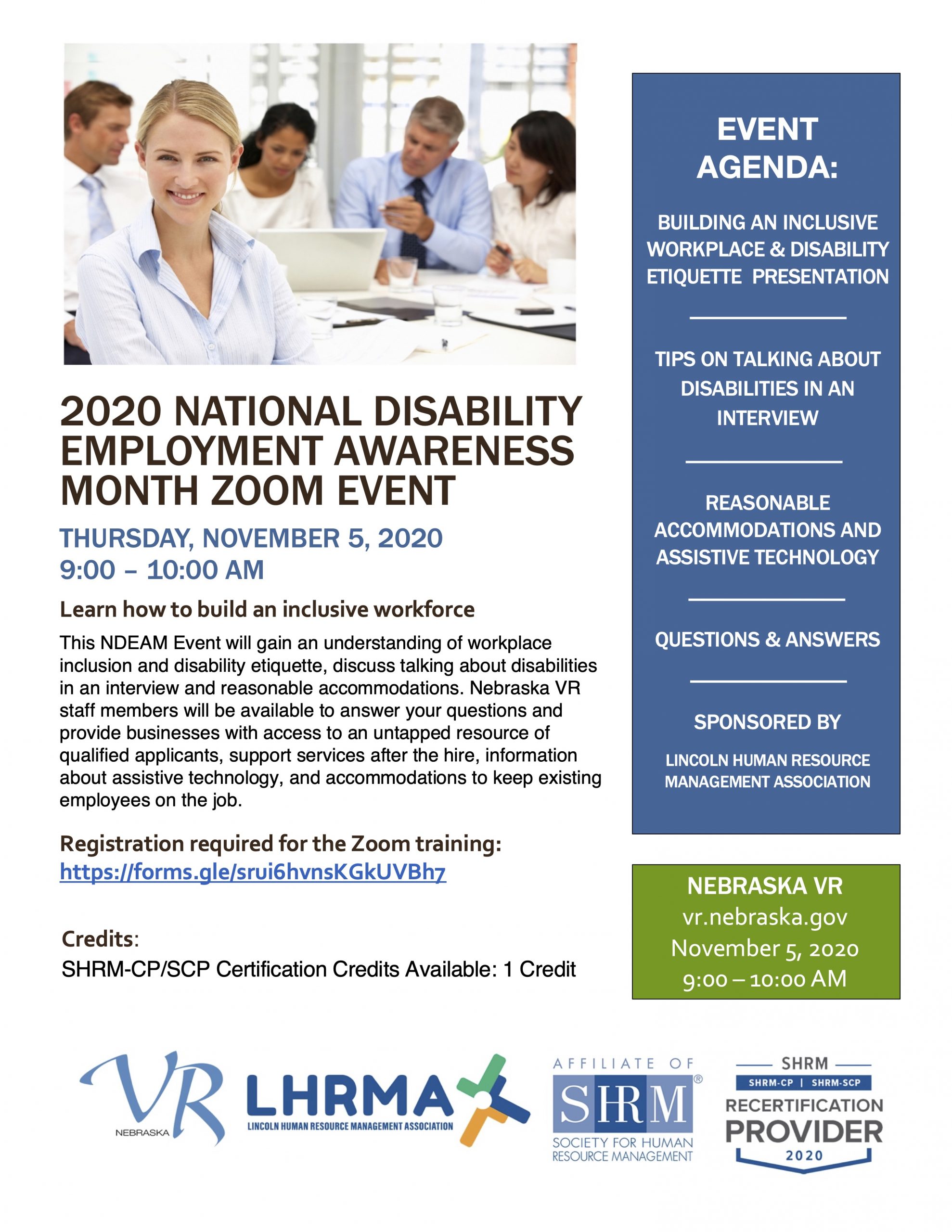2020 National Disability Employment Awareness Month Zoom Event - LincolnHR